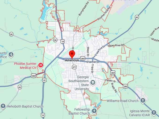16. americus map