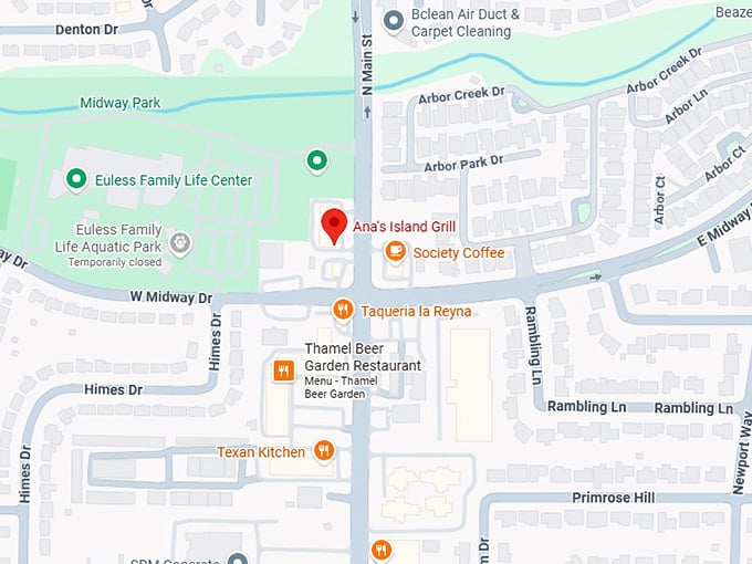 16. ana's island grill map