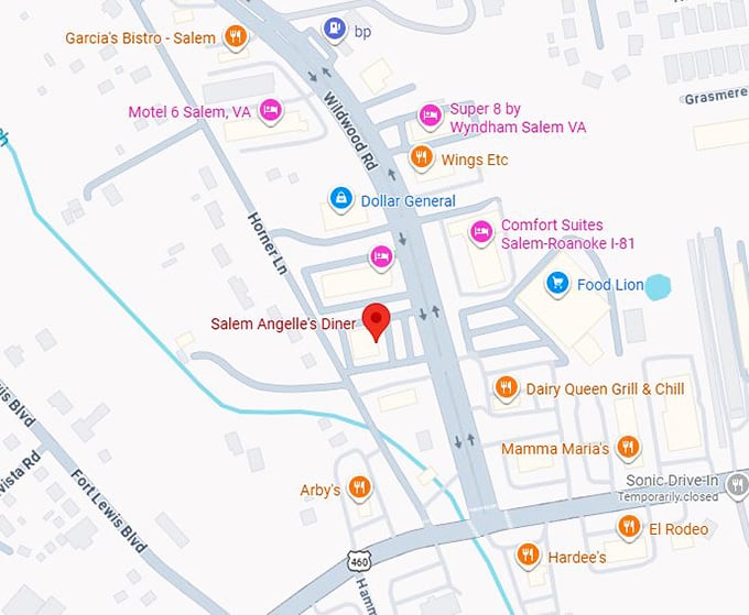 16. angelle&rsquo;s diner map