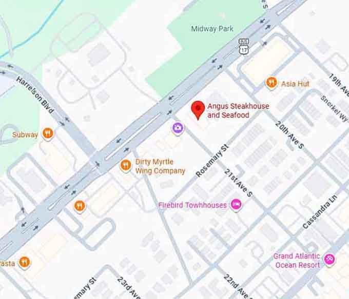 16. angus steakhouse and seafood map