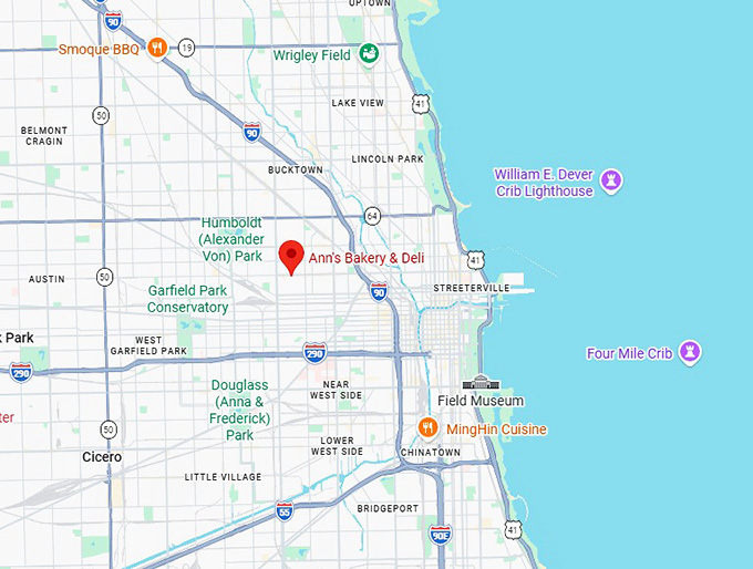 16. ann's bakery & deli map