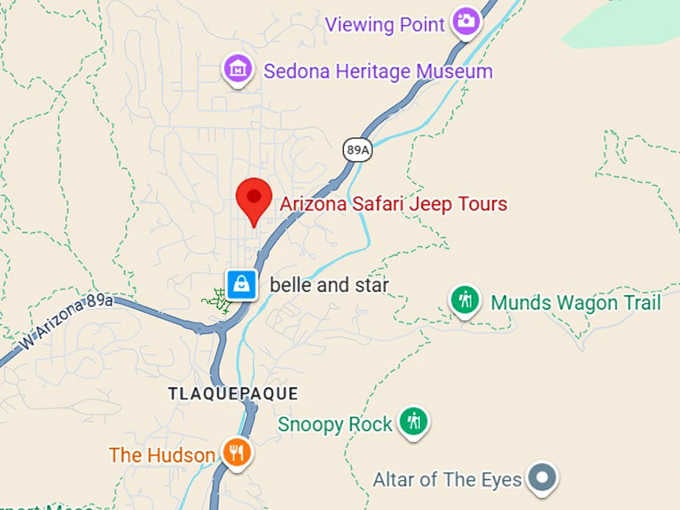 16. arizona safari jeep tours map