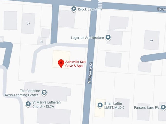 16. asheville salt cave & spa map