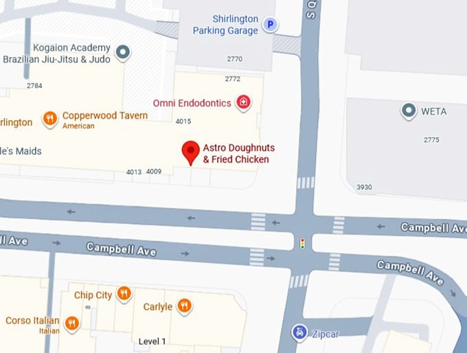 16. astro doughnuts & fried chicken's map