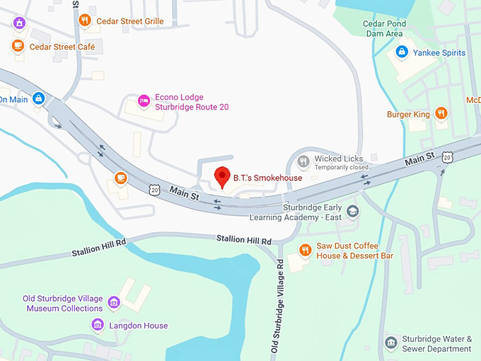 16. b.t.'s smokehouse map