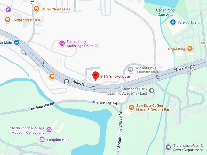 16. b.t.'s smokehouse map