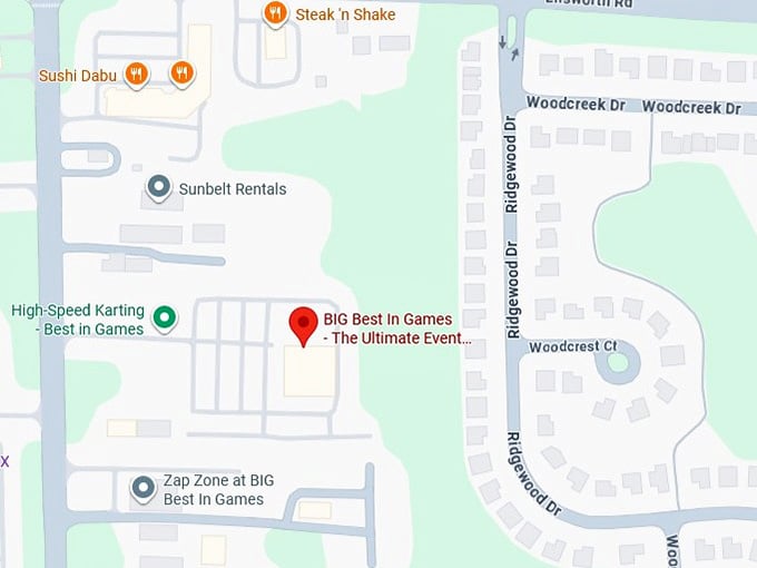 16. big best in games the ultimate event party venue! map