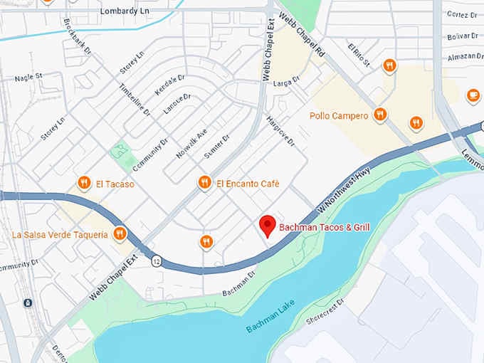 16. bachman tacos & grill map