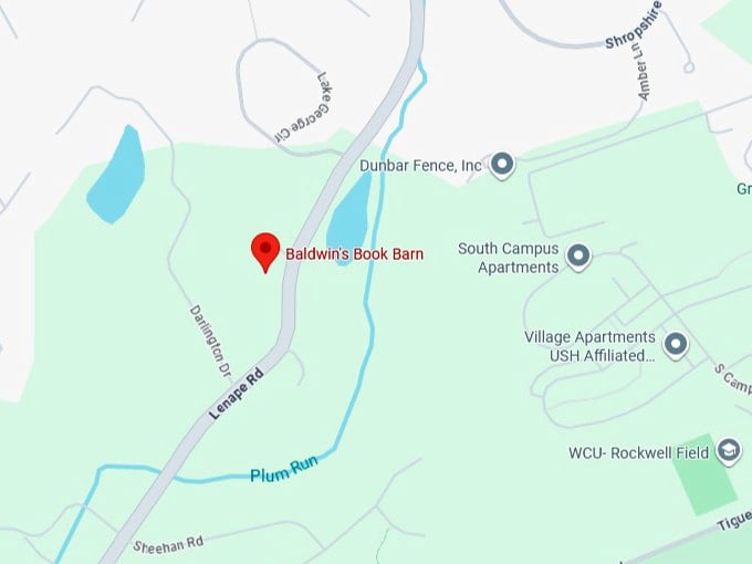 16. baldwin's book barn map