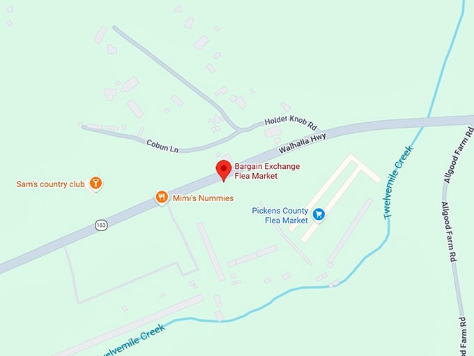 16. bargain exchange flea market map