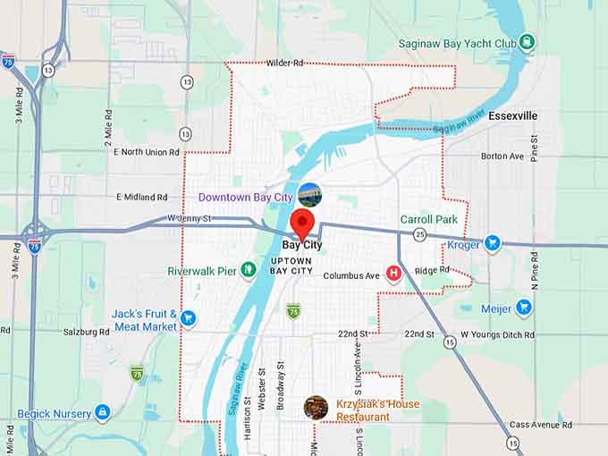 16. bay city, mi map