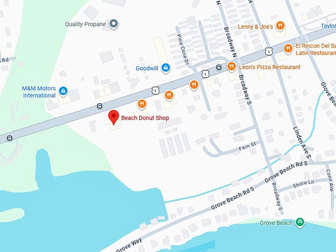 16. beach donut shop map