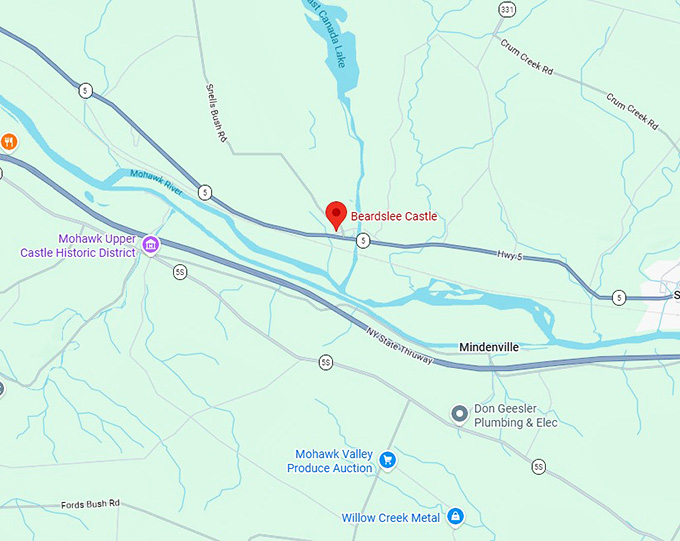 16. beardslee castle map