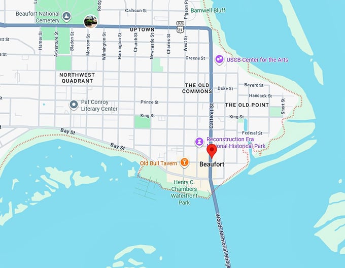 16. beaufort, sc map