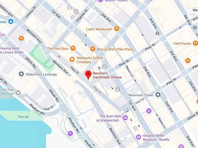 beecher's handmade cheese map