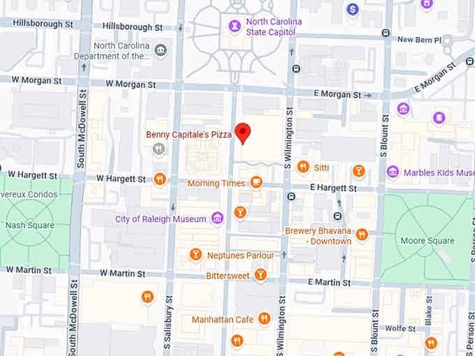 16. benny capitale's pizza map