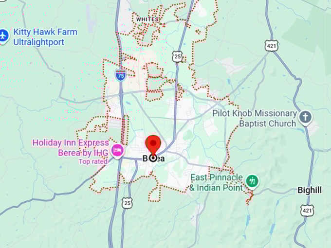 16. berea ky map