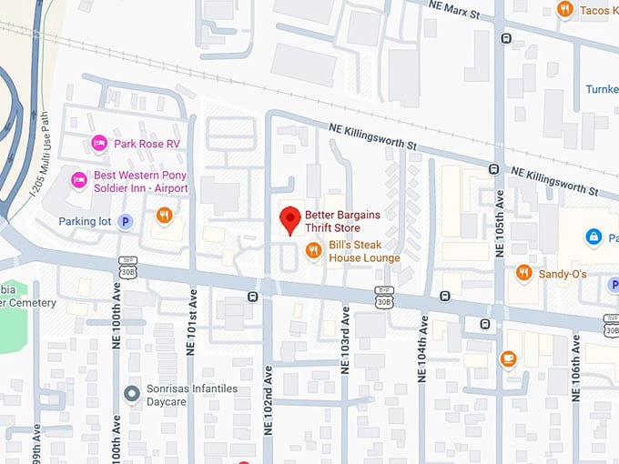 16. better bargains thrift store map