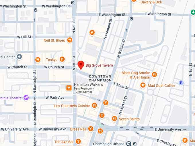 16. big grove tavern map