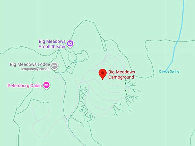 16. big meadows campground map
