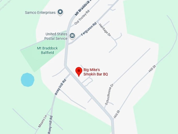 16. big mike's smokin bar b q's map