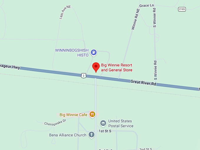 16. big winnie resort and general store map