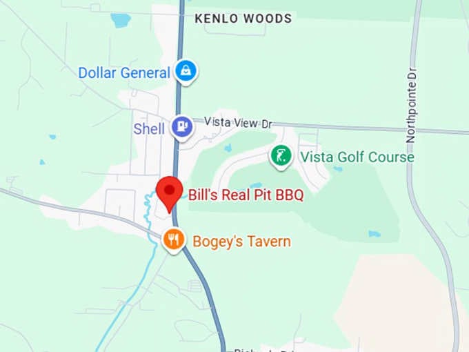 16. bill's real pit bbq map