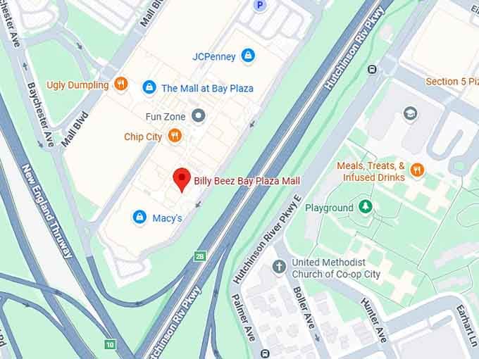 16. billy beez bay plaza mall map