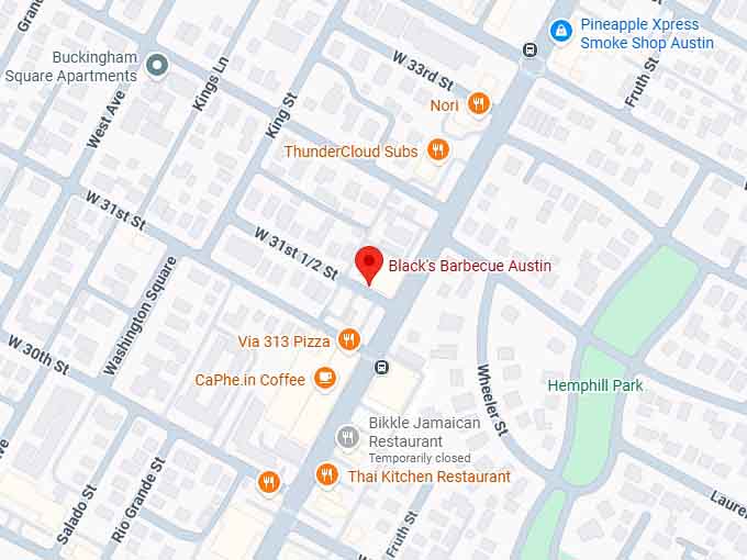 16. black's barbecue austin map