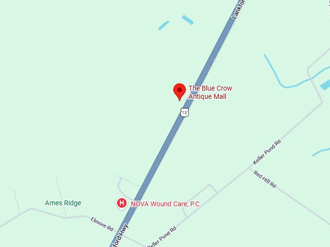 16. blue crow antique mall map