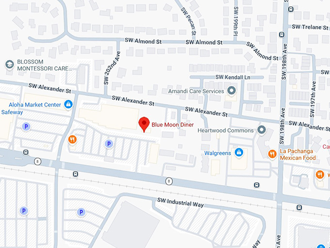 16. blue moon diner map