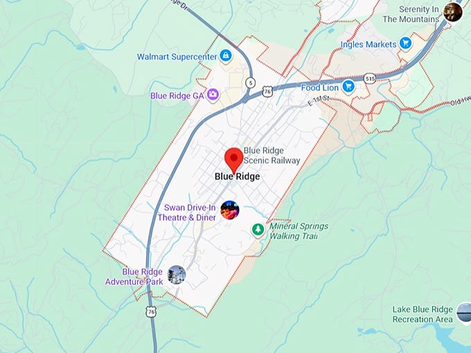 16. blue ridge, ga map