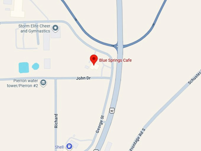 16. blue springs cafe's map