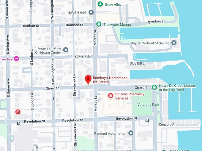 16. bomboy&rsquo;s homemade ice cream map