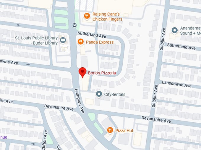 16. bono's pizzeria map