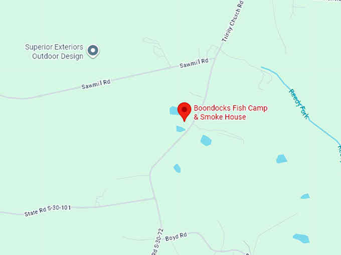 16. boondocks fish camp & smoke house map