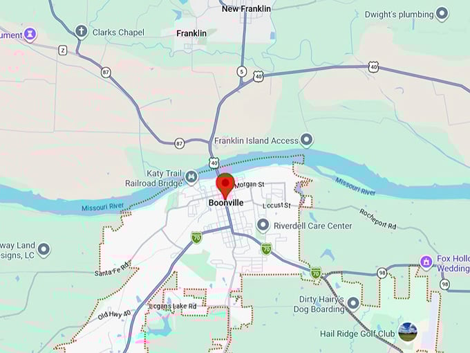 16. boonville, mo map