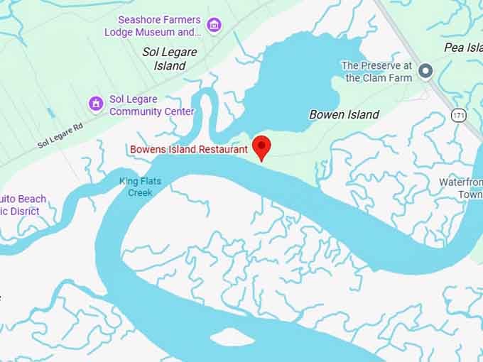 16. bowens island restaurant map