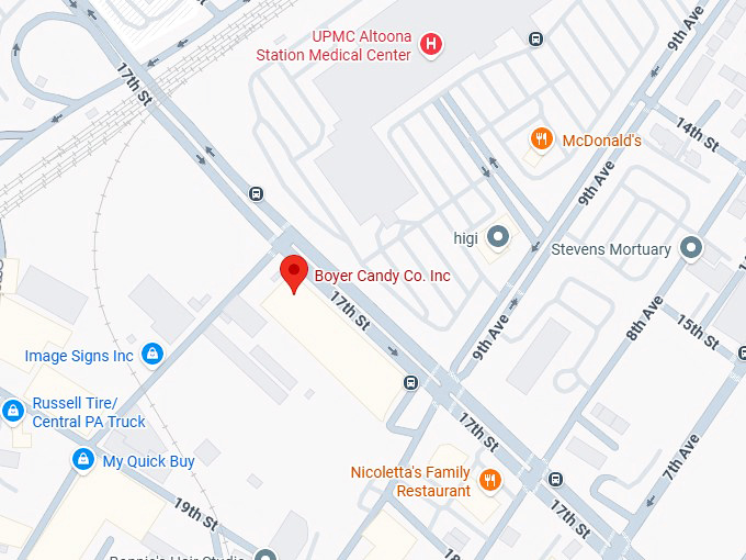 16. boyer candy co. inc. map