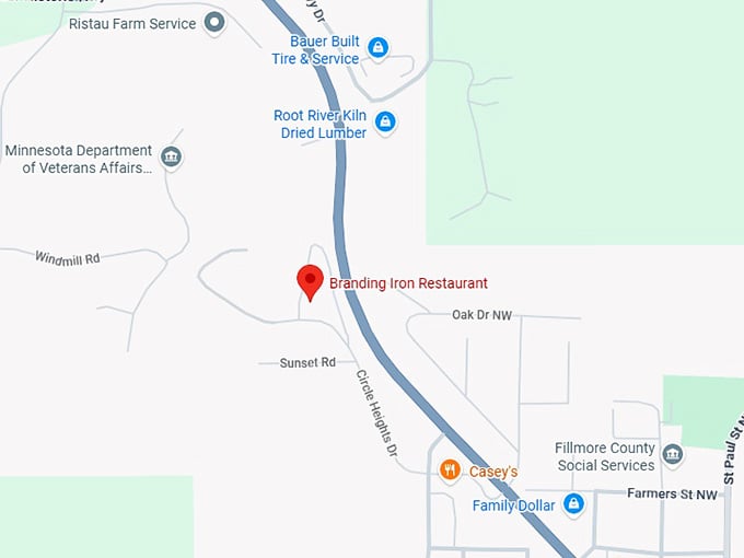 16. branding iron restaurant map