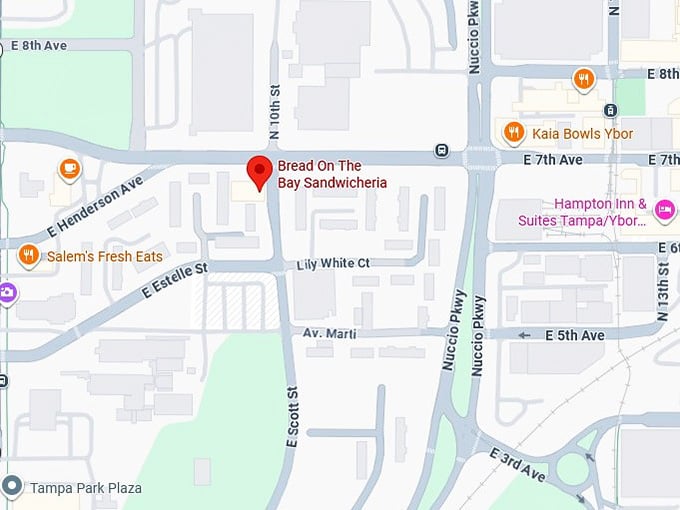 16. bread on the bay sandwicheria's map