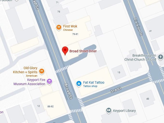 16. broad street diner's map