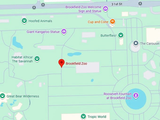 16. brookfield zoo map