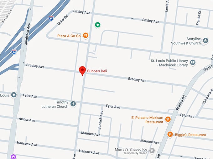 16. bubba’s deli map