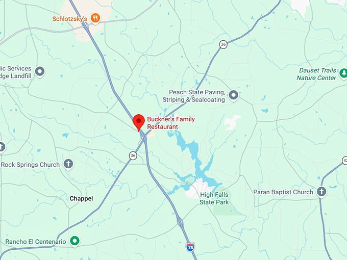 16. buckner&rsquo;s family restaurant map