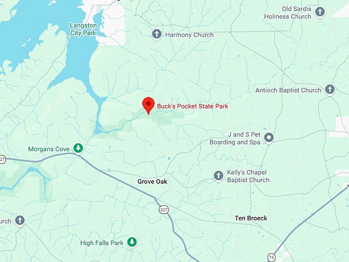 buck's pocket state park map