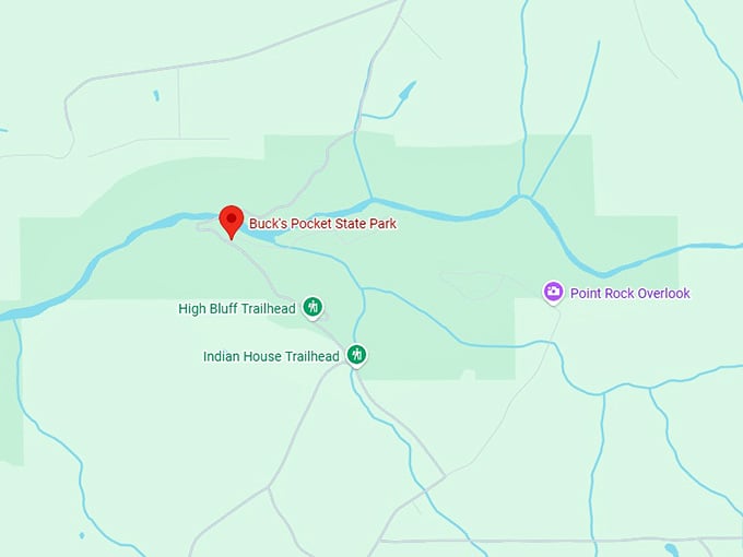 16. buck&rsquo;s pocket state park map