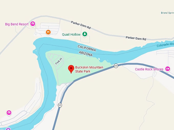 16. buckskin mountain state park map
