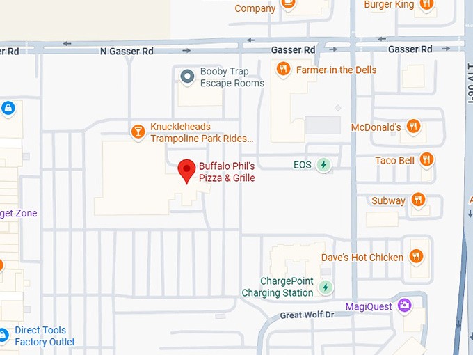 16. buffalo phil's pizza & grille map
