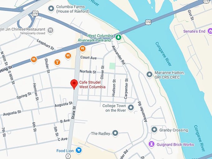 16. cafe strudel west columbia map